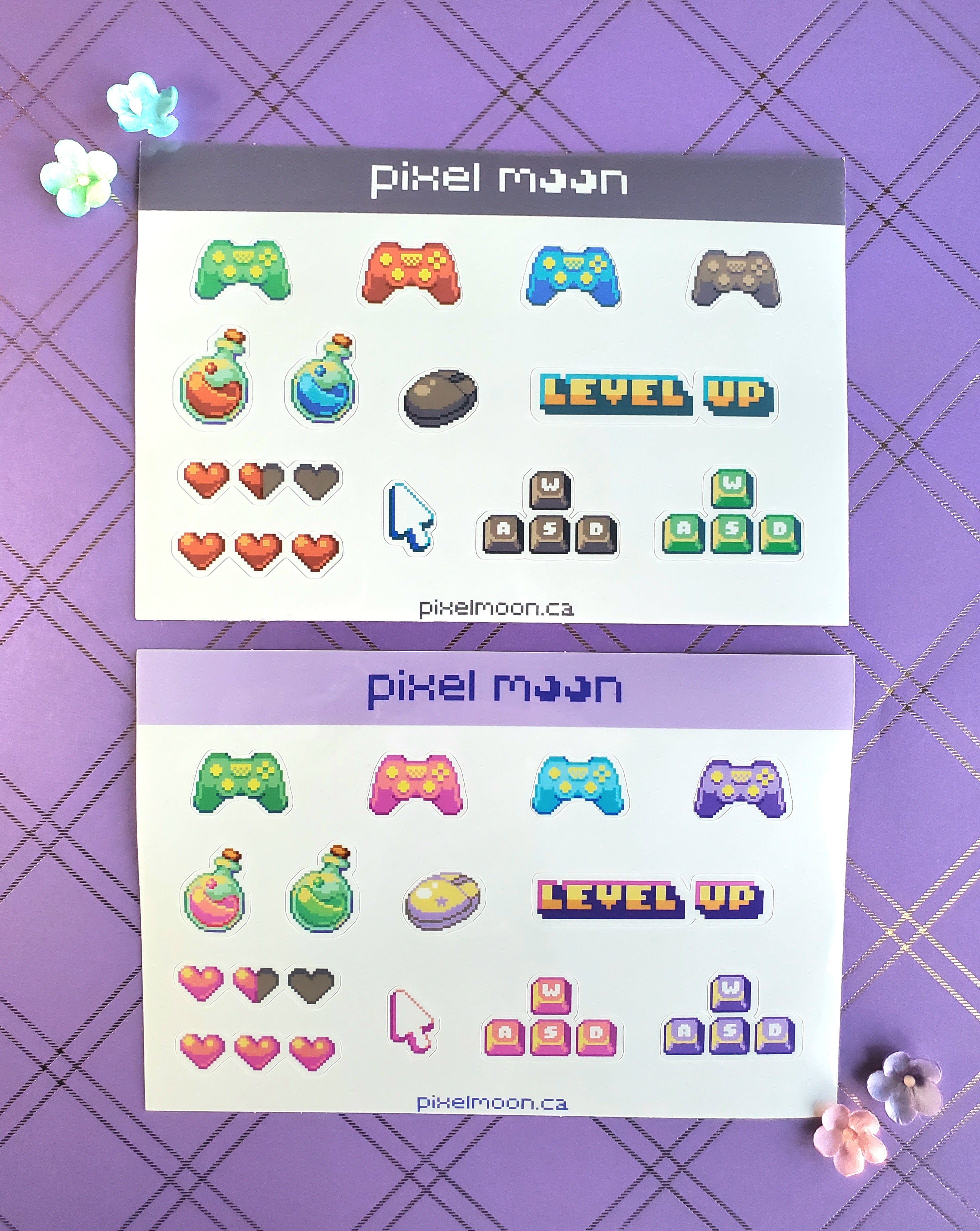 Pixel Art Gamer Chic Sticker Sheet by Pixel Moon